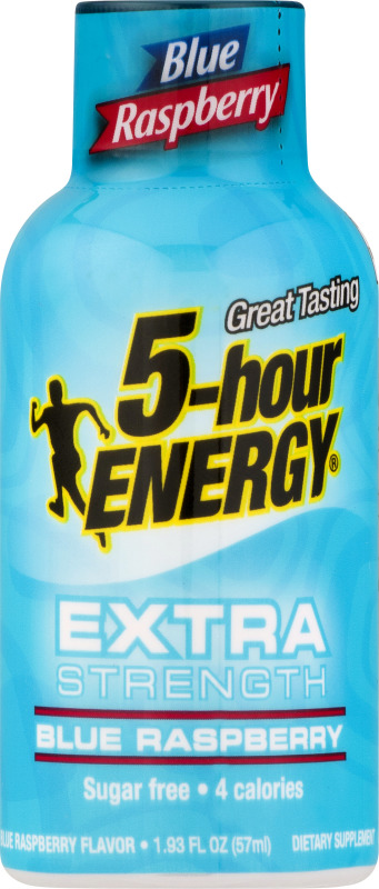 5-Hour Energy Extra Strength Dietary Supplement Blue Raspberry 5-Hour ...