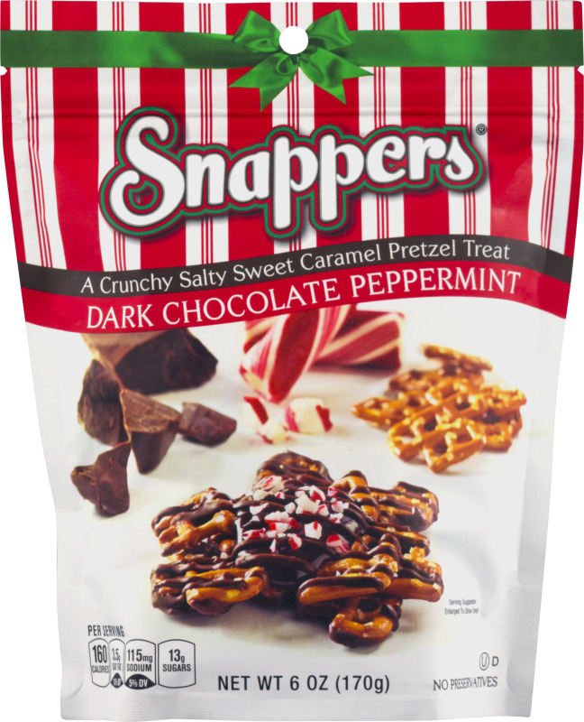 Snappers Caramel Pretzels Dark Chocolate Peppermint Snappers ...