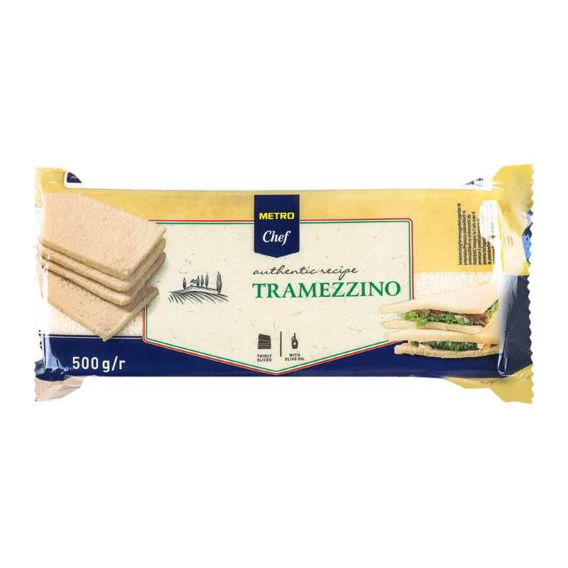 Хлеб нарезной пшеничный без корочки Tramezzino Metro Chef м/у 500г ...
