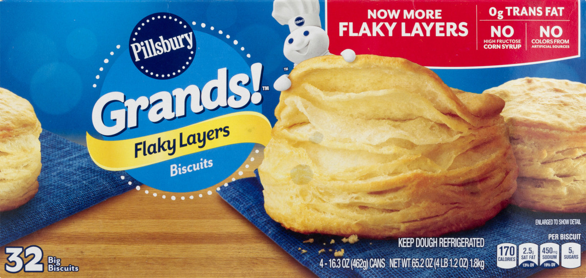 Pillsbury Grands Flaky Layers Biscuits - 32 CT Pillsbury(18000482184 ...