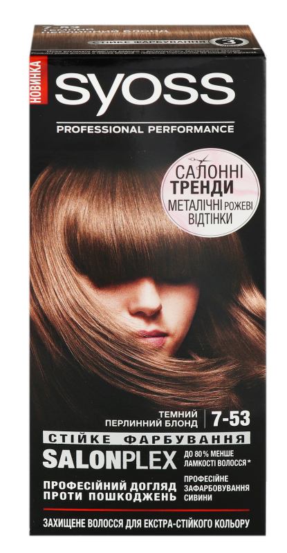 Syoss фарба 7-53 Темний Перлинний Блонд Syoss(4015100203233): купить в ...