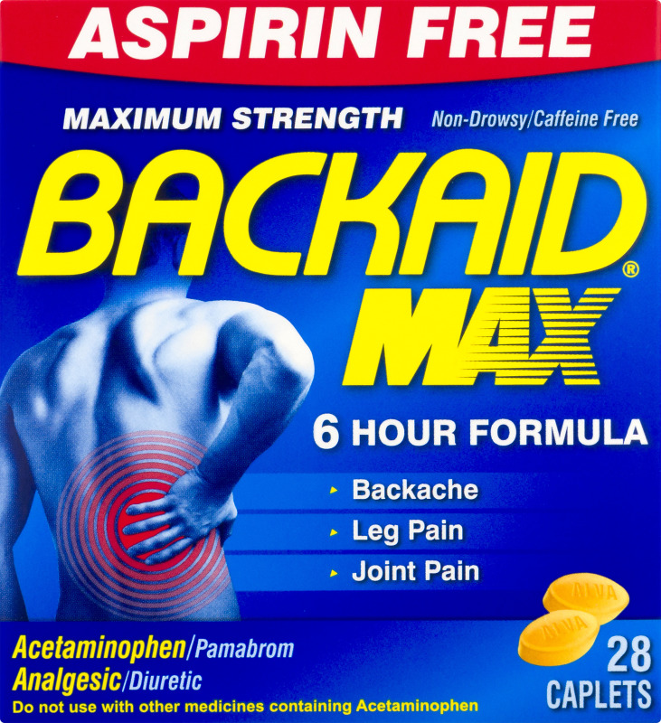 Backaid Max Maximum Strength Caplets - 28 CT Backaid(72959530280 ...