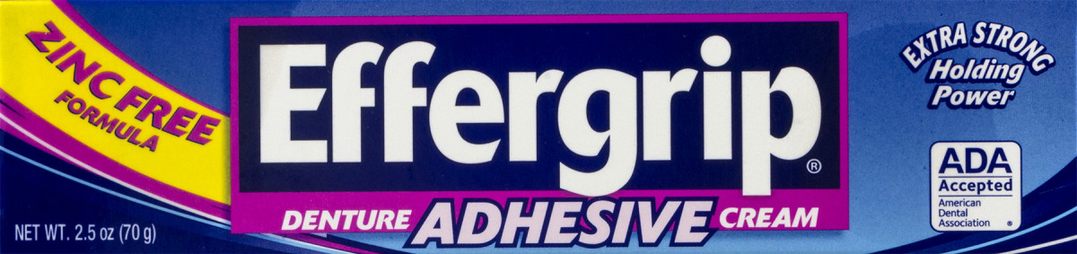 Effergrip Denture Adhesive Cream Zinc Free Formula Effergrip ...