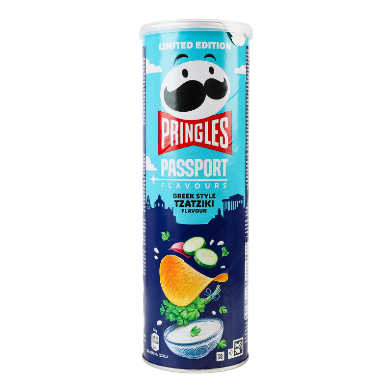 Чипсы картофельные со вкусом дзадзики Greek style Passport Pringles ...