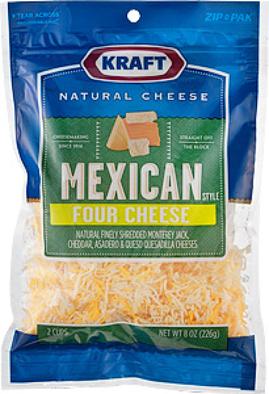 Kraft Mexican Style Finely Shredded Four Cheese Kraft(21000638994 ...