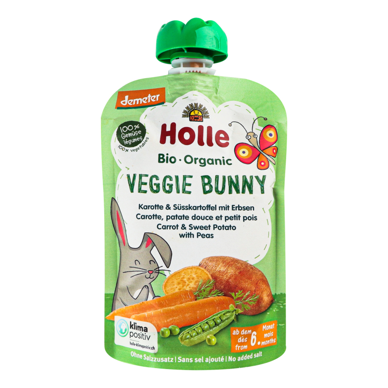 Пюре для детей от 6мес Carrot&Sweet Potato with Peas Veggie Bunny Bio ...