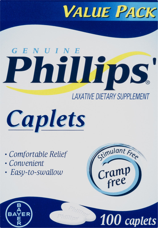 Phillips' Laxative Caplets Cramp Free - 100 CT Phillips(312843526754 ...