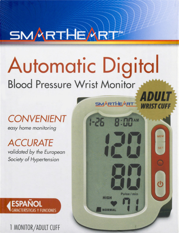 SmartHeart Automatic Digital Blood Pressure Wrist Monitor SmartHeart ...