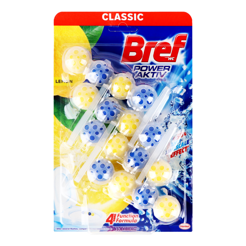 Блок туалетный для унитаза Lemon Classic Power Activ Bref 4х50г Bref ...