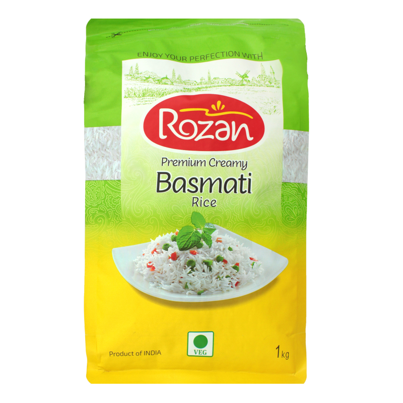Рис Premium Creamy Basmati Rozan м/у 1кг Rozan(858091006438): купить в ...