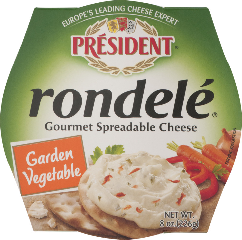 President Rondele Gourmet Spreadable Cheese Garden Vegetable President ...
