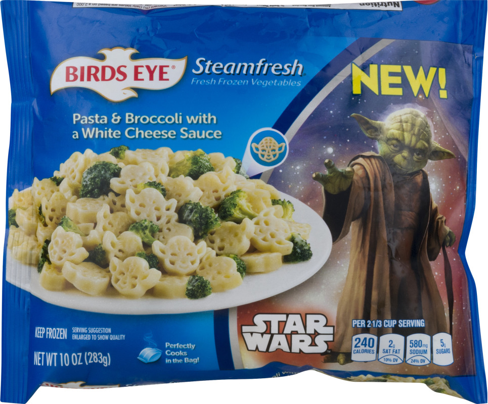 Bird's Eye Steamfresh Star Wars Pasta & Broccoli with a White Cheese ...