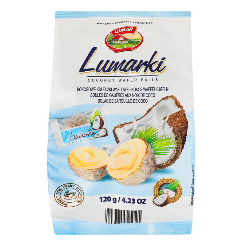 Шарики вафельные с кокосово-кремовой начинкой покрытые кокосовой ...