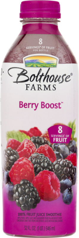 Bolthouse Farms 100% Fruit Juice Smoothie Berry Boost Bolthouse Farms ...