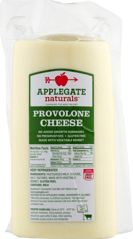 Applegate Naturals Provolone Cheese Applegate Naturals(216211100006 ...