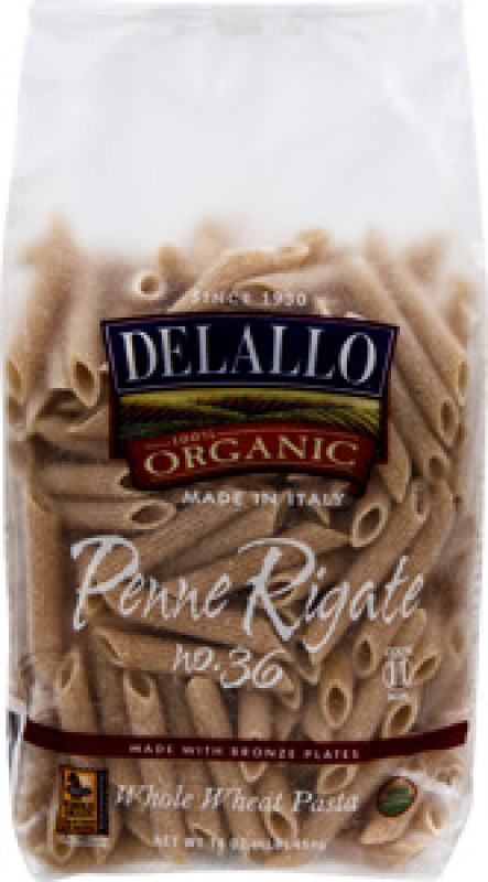 Delallo 100% Organic Penne Rigate Whole Wheat Pasta Delallo(72368508559 ...