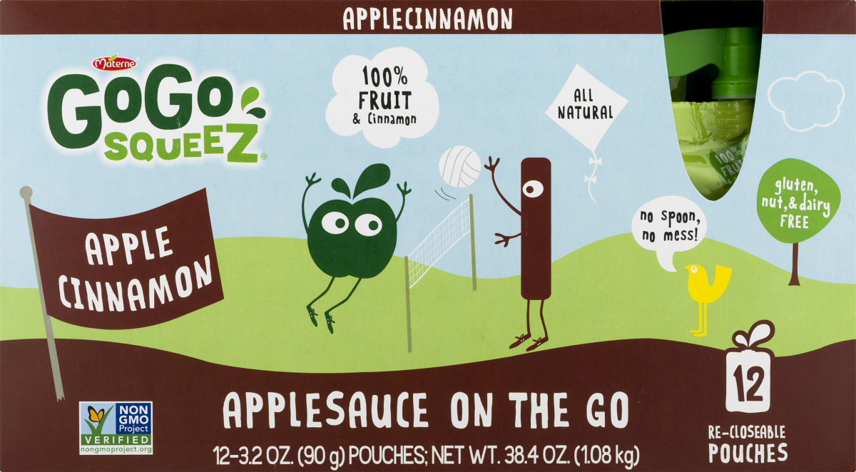GoGo Squeez Applesauce On The Go Apple Cinnamon - 12 CT GoGo Squeez ...