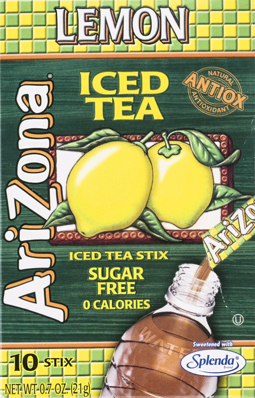 AriZona Iced Tea Stix Sugar Free Lemon - 10 CT AriZona(613008724177 ...