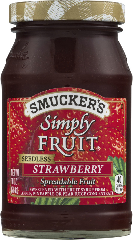 Smucker's Simply Fruit Spreadable Fruit Seedless Strawberry Smucker's ...