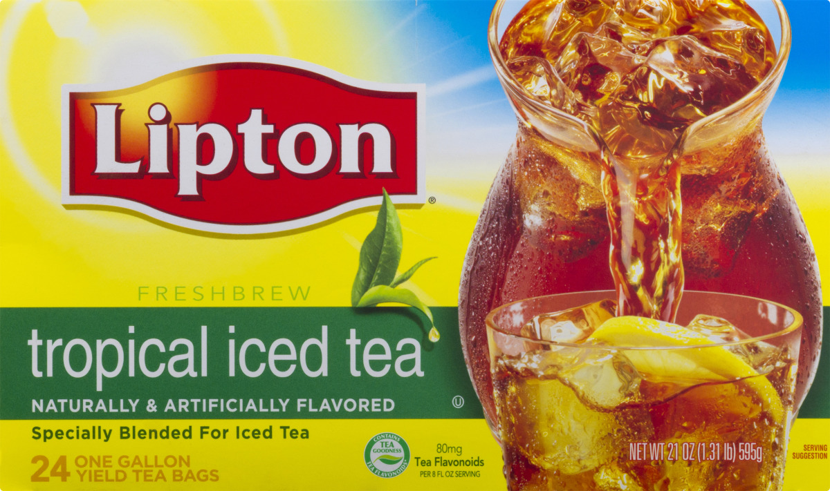 Lipton Freshbrew Tropical Iced Tea Bags - 24 CT Lipton(41000001413 ...