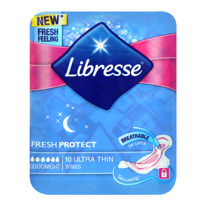 Прокладки гігієнічні Goodnight wings Ultra Thin Libresse 10шт Libresse ...