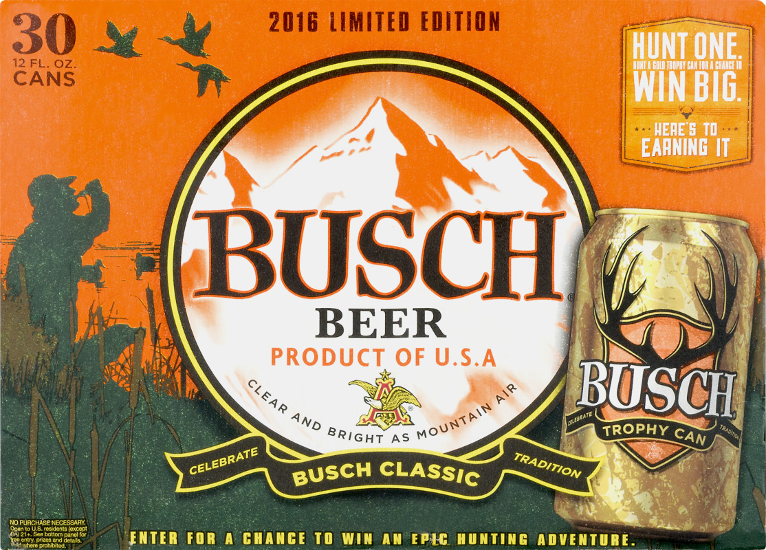 Busch Beer Trophy Can - 30 PK Busch(18200610301): customers reviews ...
