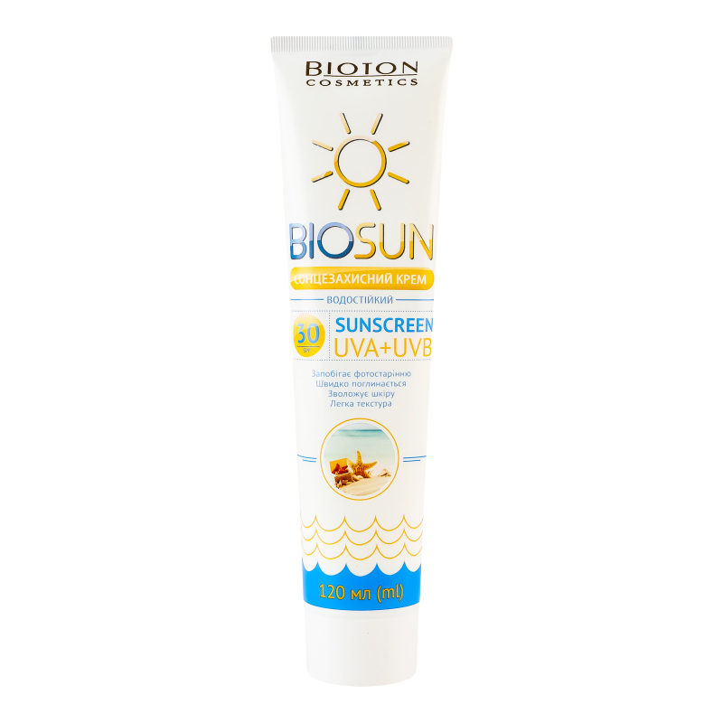 Крем солнцезащитный водостойкий SPF30 Biosun 120мл Biosun(4820026147888 ...
