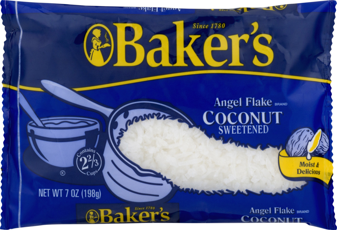 baker's angel flake coconut can