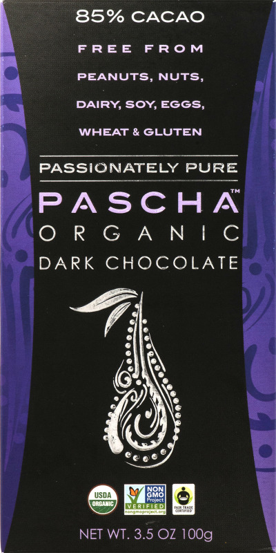 Pascha Organic Dark Chocolate 85% Cacao Pascha(842638000034): customers ...