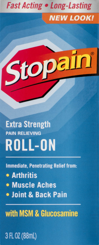 Stopain Extra Strength Pain Relieving Roll-On with MSM & Glucosamine ...