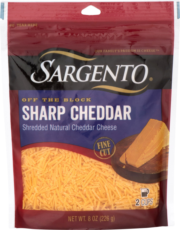 Sargento Off The Block Sharp Cheddar Fine Cut Sargento(46100400661 ...