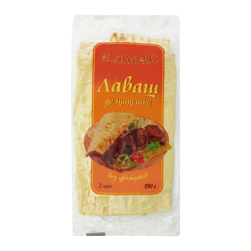 Лаваш без дрожжей К шашлыку Алмас м/у 190г А.Л.М.А.С(4820150300135 ...