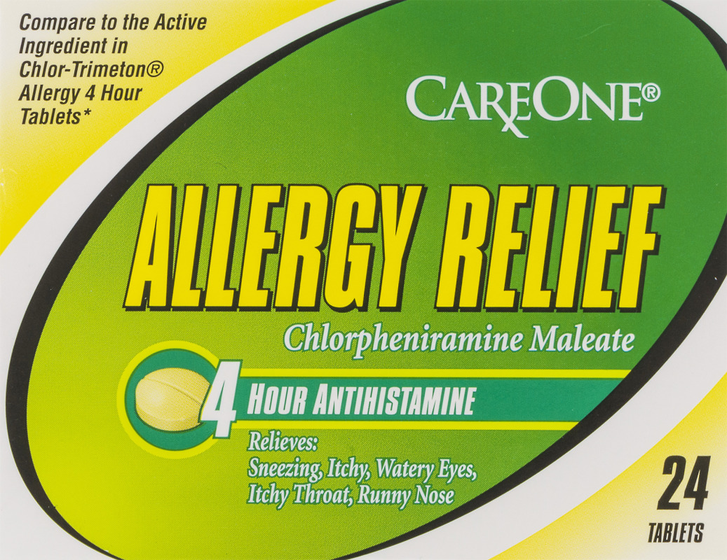 CareOne Allergy Relief 4 Hour Antihistamine Tablets - 24 Ct CareOne ...