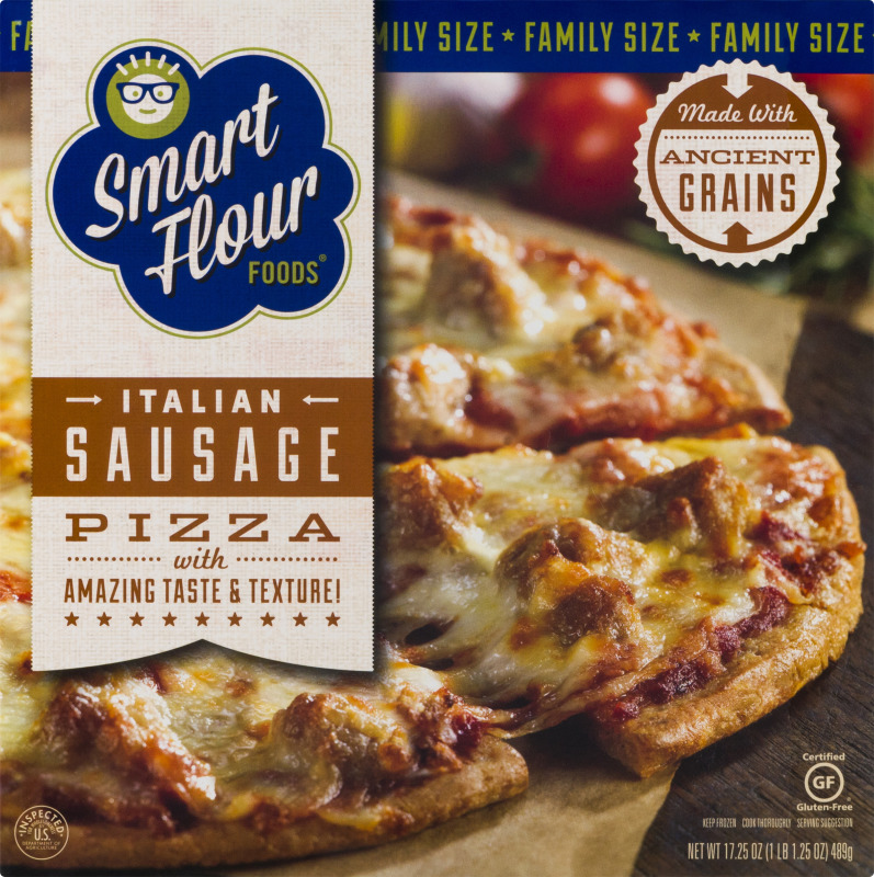 Smart Flour Foods Italian Sausage Pizza Gluten Free Family Size Smart ...