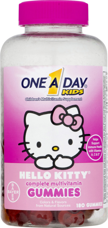 One A Day Kids Hello Kitty Complete Multivitamin Gummies - 180 CT One A ...