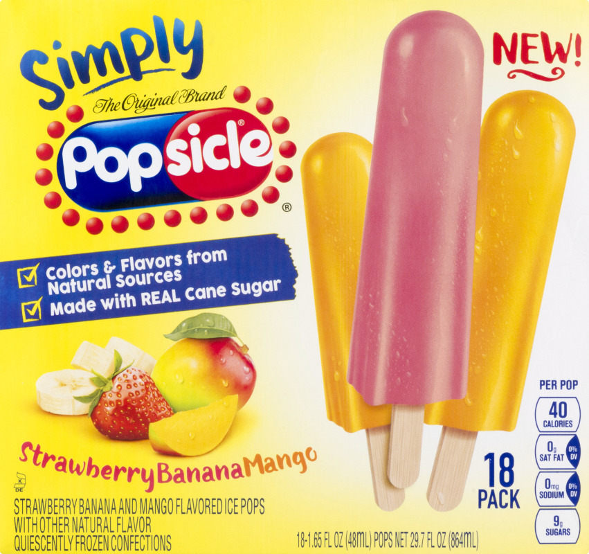 Simply Popsicle Ice Pops - 18 PK Simply Popsicle(77567686046 ...