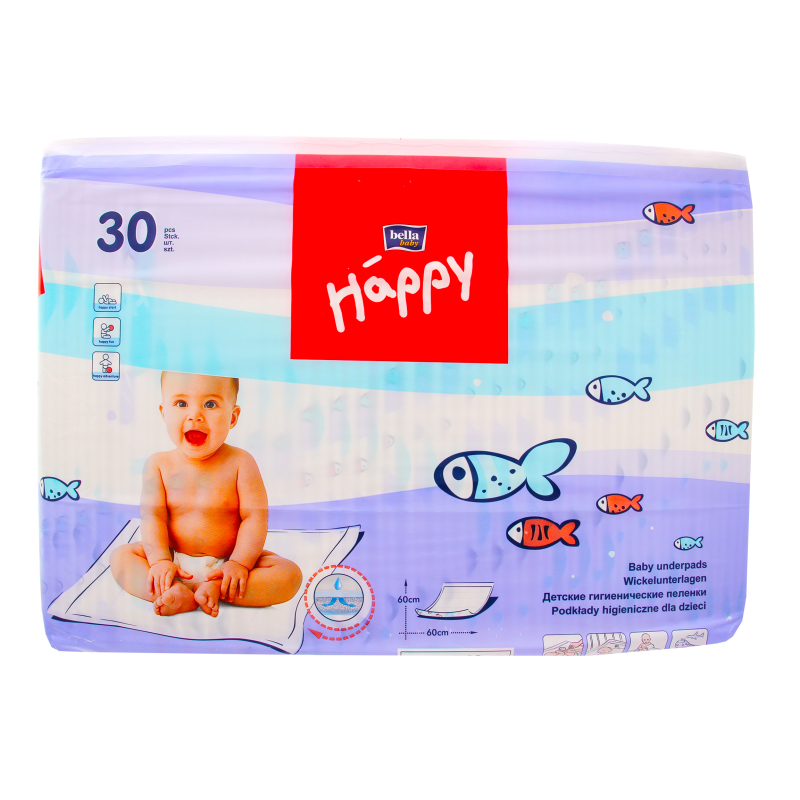 Пелюшки Happy 60*60 см 30шт Bella(5900516601676): купить в интернет ...