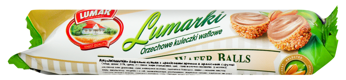 Цукерки Lumarki вафельні кульки з арах крем в арах струж27гр ...
