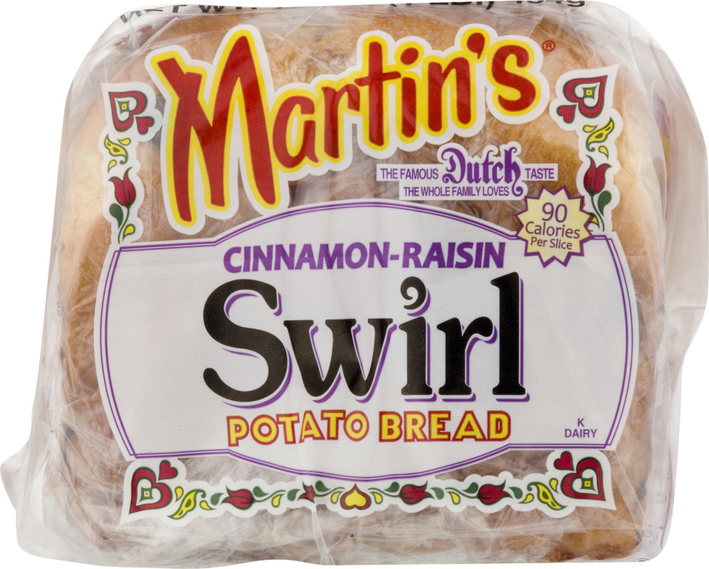 Martin's Swirl Potato Bread Cinnamon-Raisin Martin's(75185006024 ...