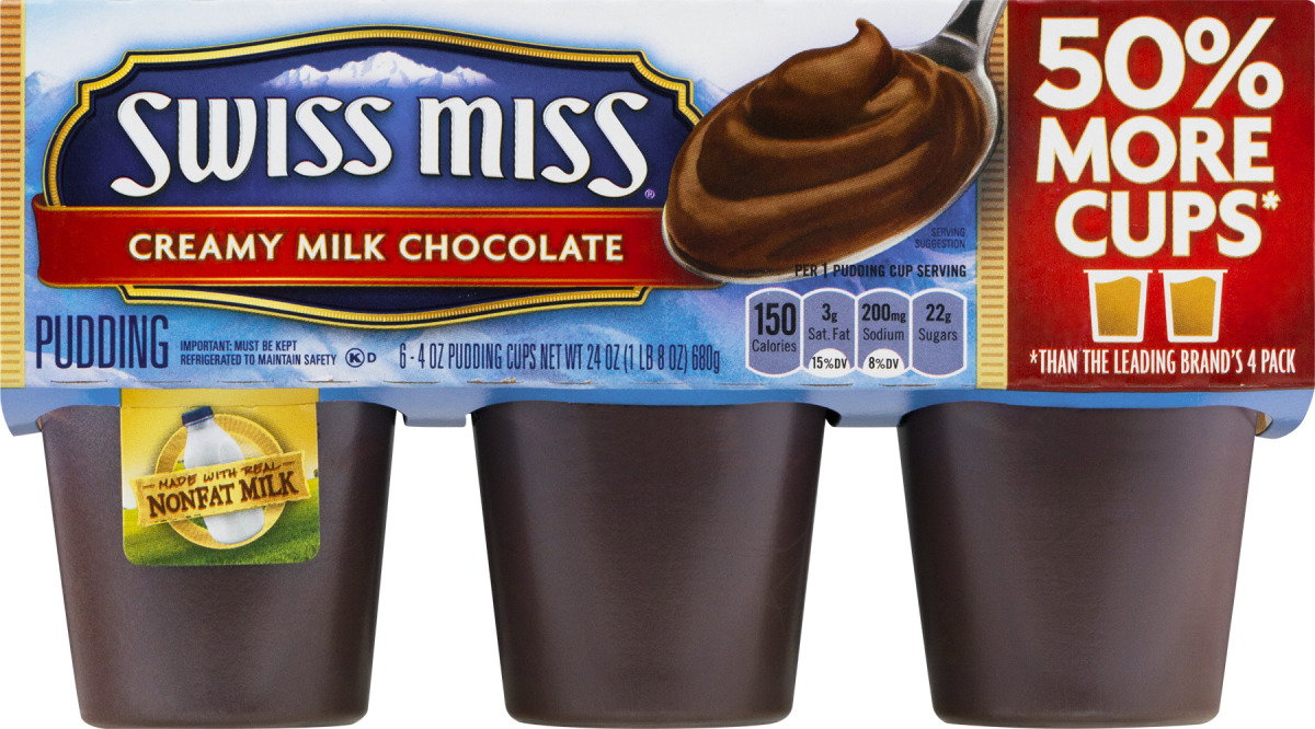 Swiss Miss Pudding Creamy Milk Chocolate - 6 CT Swiss Miss(15700057605 ...