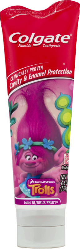 Colgate Trolls Fluoride Toothpaste Mild Bubble Fruit Colgate ...