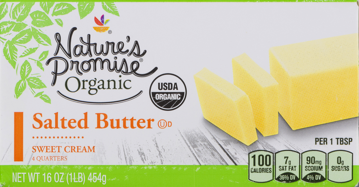 Nature's Promise Organic Salted Butter Sweet Cream - 4 CT Nature's ...
