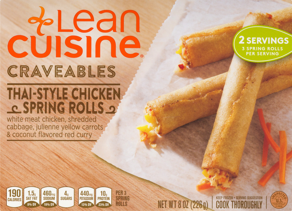 Lean Cuisine Craveables Thai-Style Chicken Spring Rolls Lean Cuisine ...
