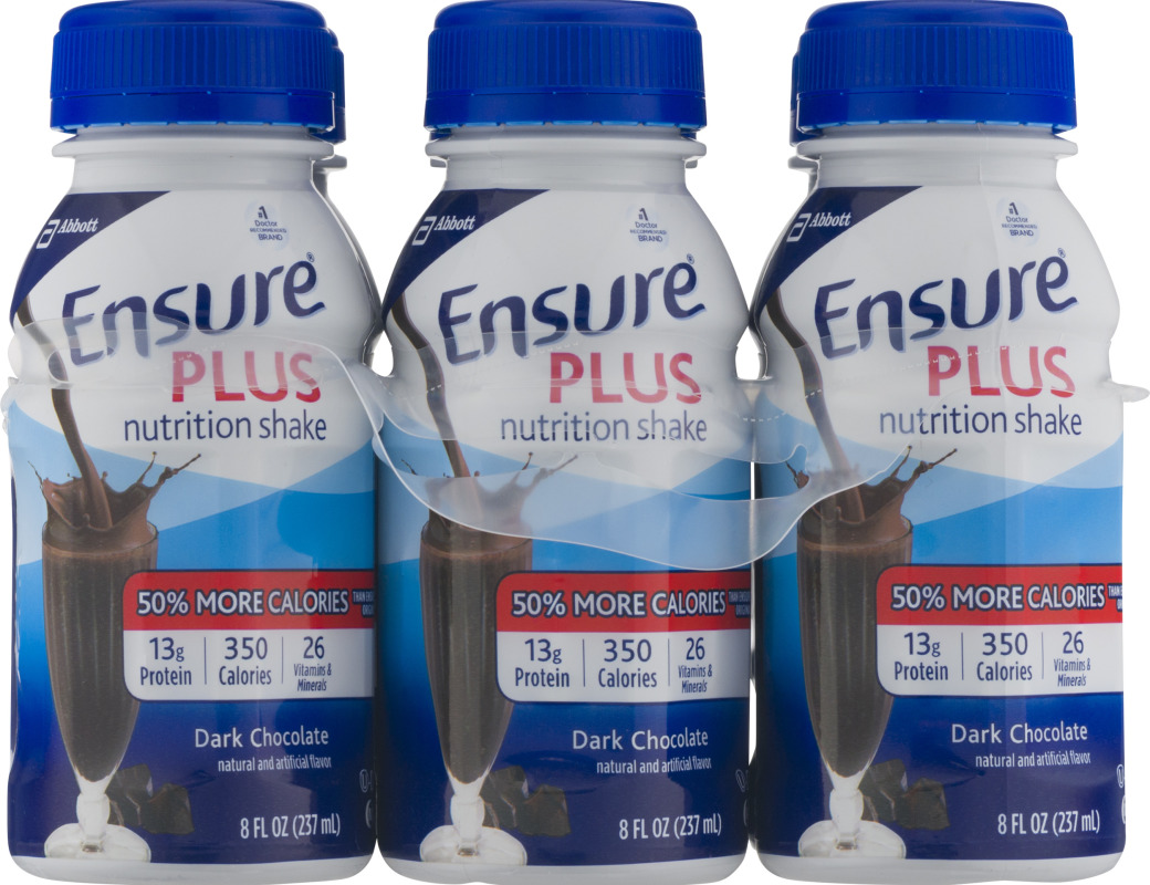 Ensure Plus Nutriton Shake Dark Chocolate - 6 PK Ensure(70074538105 ...