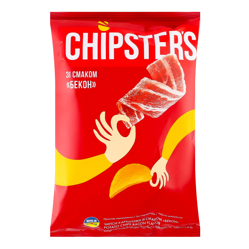 Чипсы картофельные Бекон Chipster's м/у 70г Chipster's(4820182740084 ...