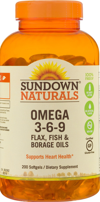 Sundown Naturals Omega 3-6-9 Softgels - 200 CT Sundown Naturals ...