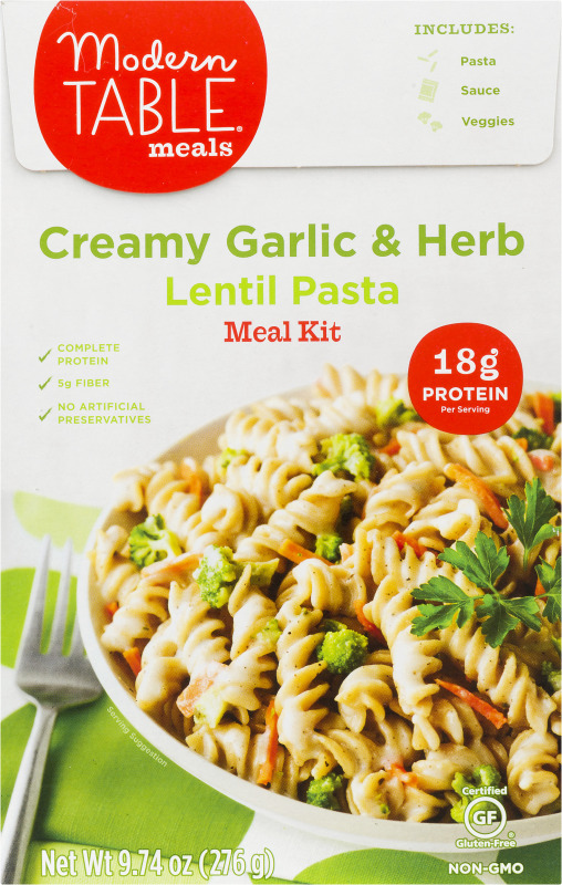 Modern Table Meals Lentil Pasta Meal Kit Creamy Garlic & Herb Modern ...