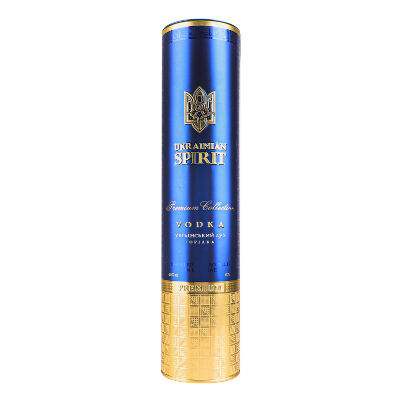 Водка 0.7л 40% Premium Ukrainian Spirit тубус Ukrainian spirit ...