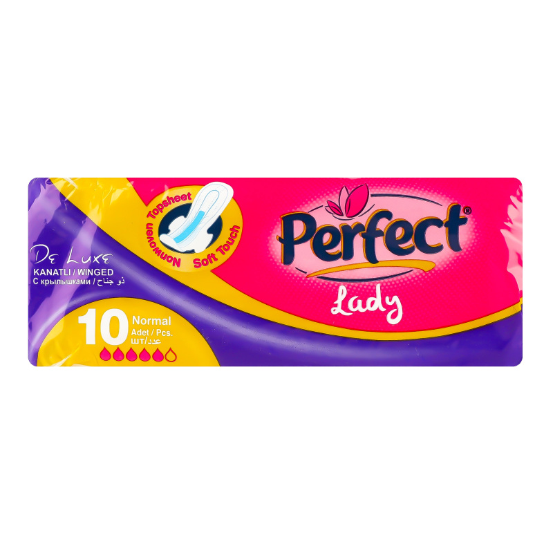 Прокладки гигиенические с крылышками Normal Lady Perfect 10шт Perfect ...