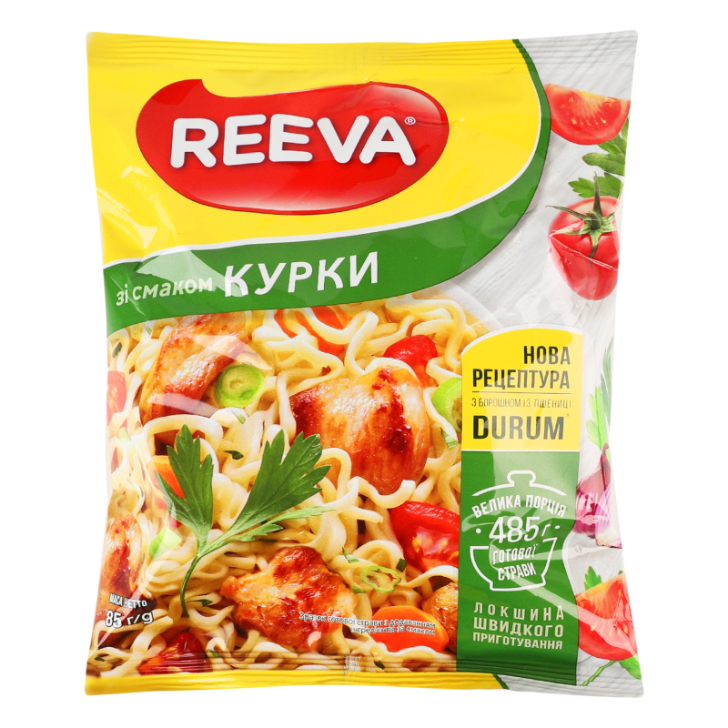 Лапша быстрого приготовления со вкусом курицы Reeva м/у 85г Reeva ...
